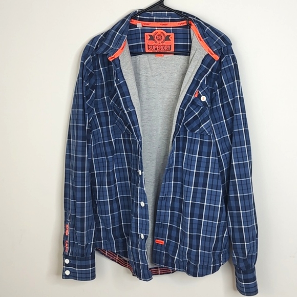 Superdry | Shirts | Superdry Plaid Lined Overshirt Xxl Winter ...